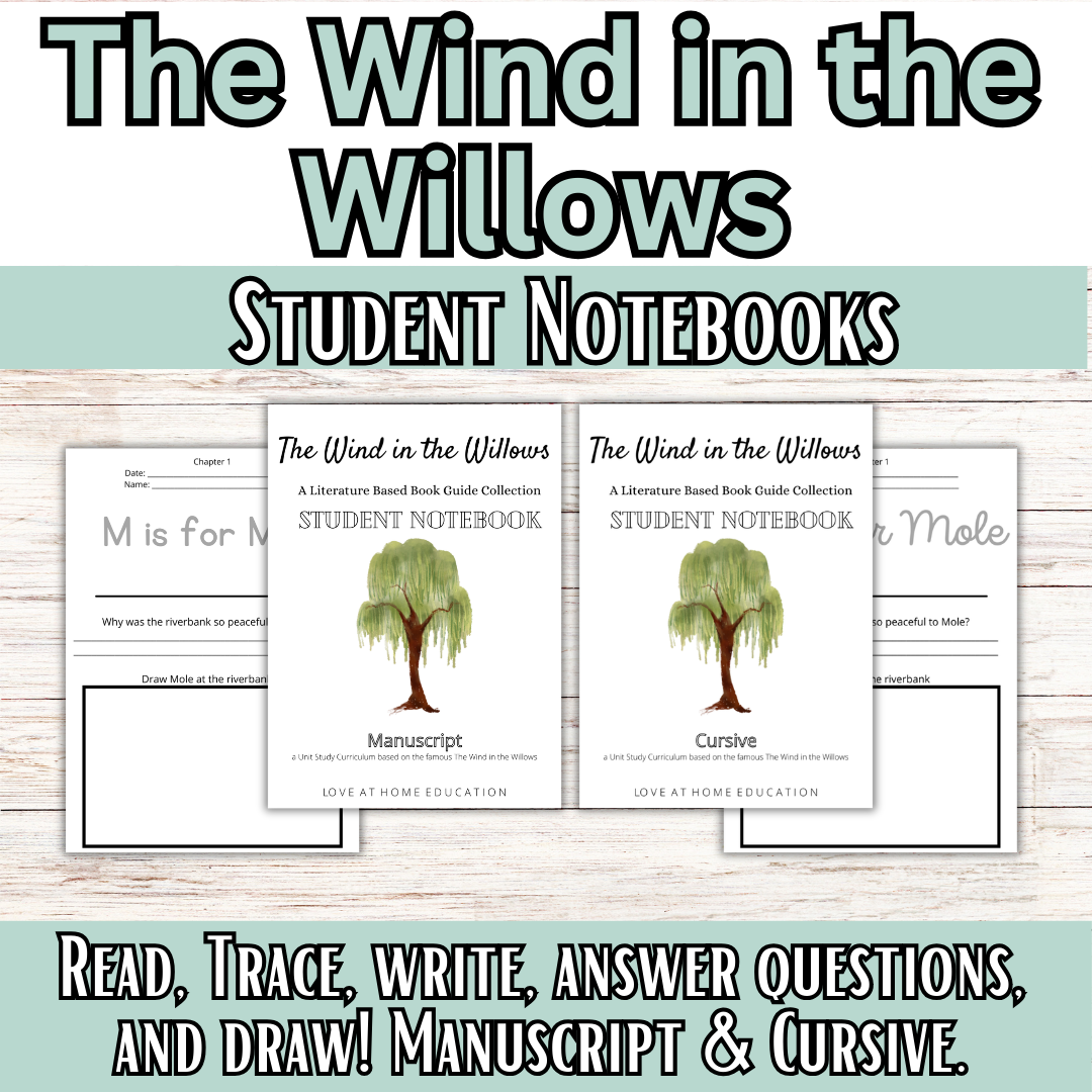 The Wind in the Willows- Book & Literature Handwriting Guide- – Love at ...