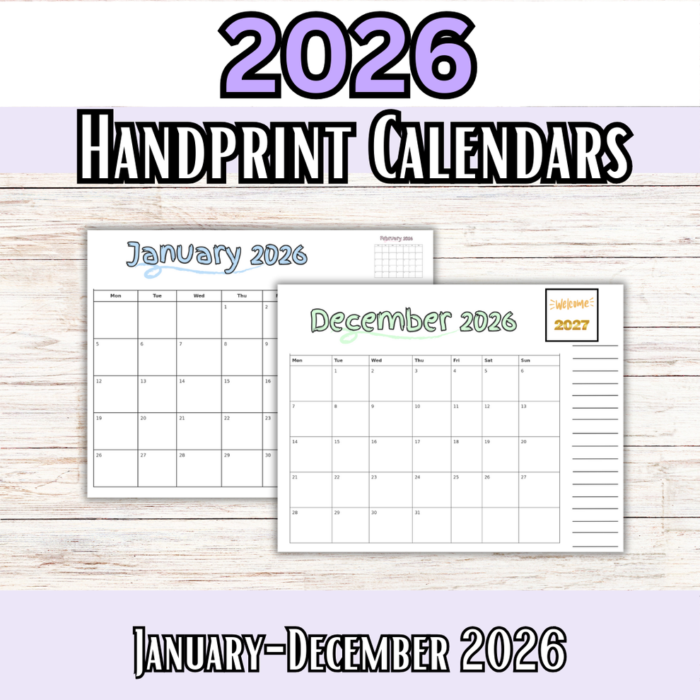 2026 Handprint Calendars- Great for Christmas Gifts!! – Love at Home ...