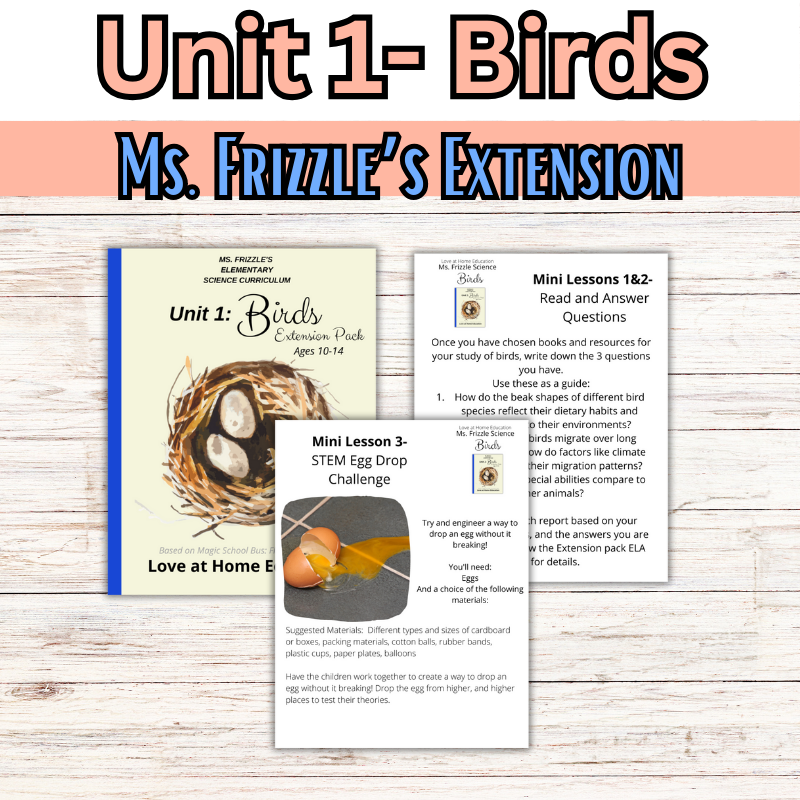 Ms. Frizzle's Elementary Science Curriculum- Extension Pack (Ages 10-1 ...