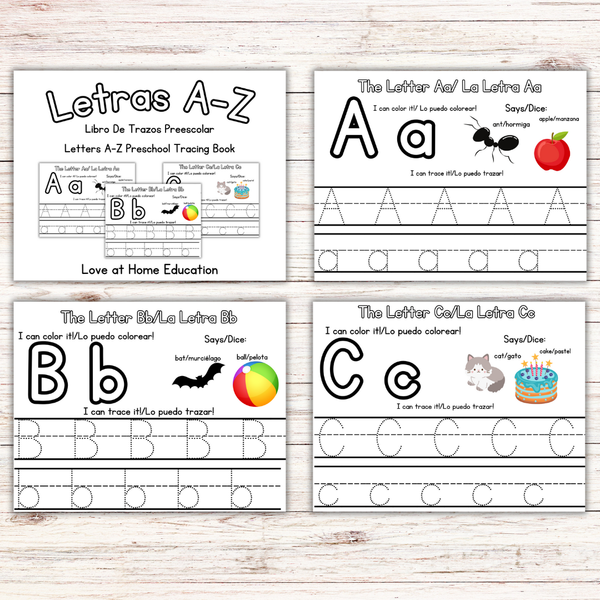 Preschool and Toddler Alphabet TRACING and BUSY BOOK! – Love at Home ...