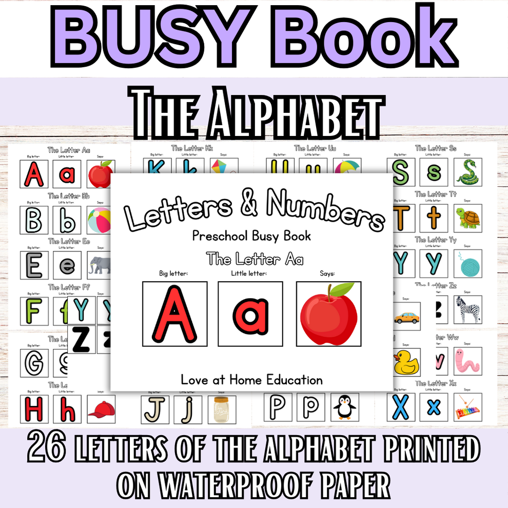 Preschool and Toddler Alphabet TRACING and BUSY BOOK! – Love at Home ...